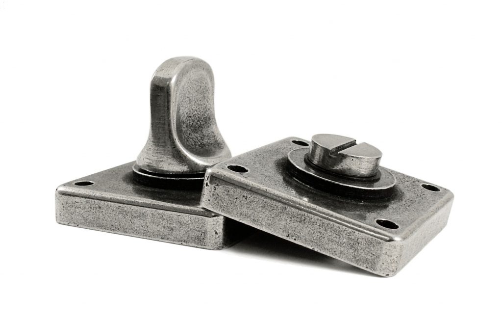 Square Pewter Thumbturn Privacy Lock Set | Finesse